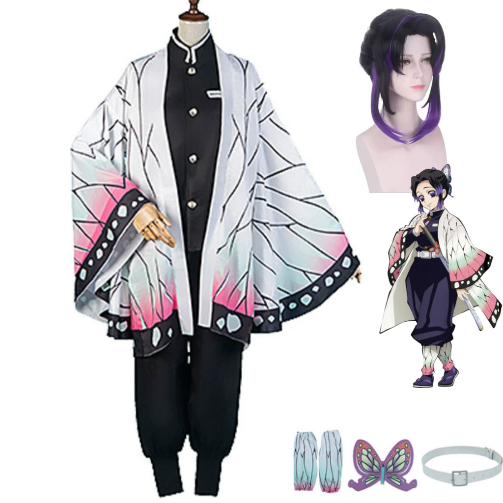 Jual Anime Hashira Member Koou Shinobu Cosplay Costume Graent Shawl ...