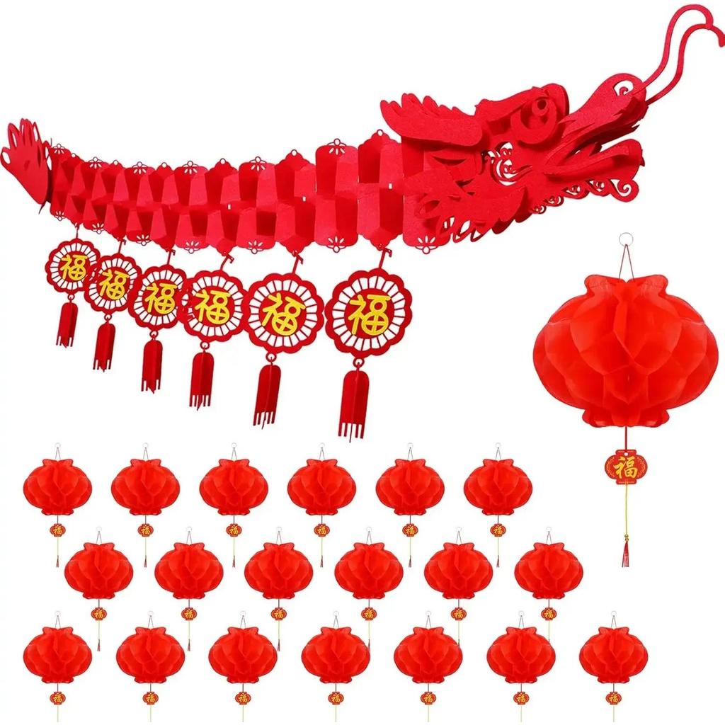 Jual Chinese New Year Dragon Decorations Spring Festival with Paper ...
