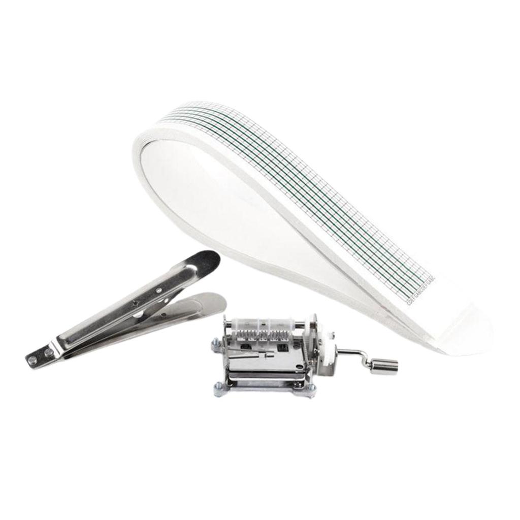 Jual Hand Crank Music Box Movement 15 Note with 20 Blank Paper Strips ...