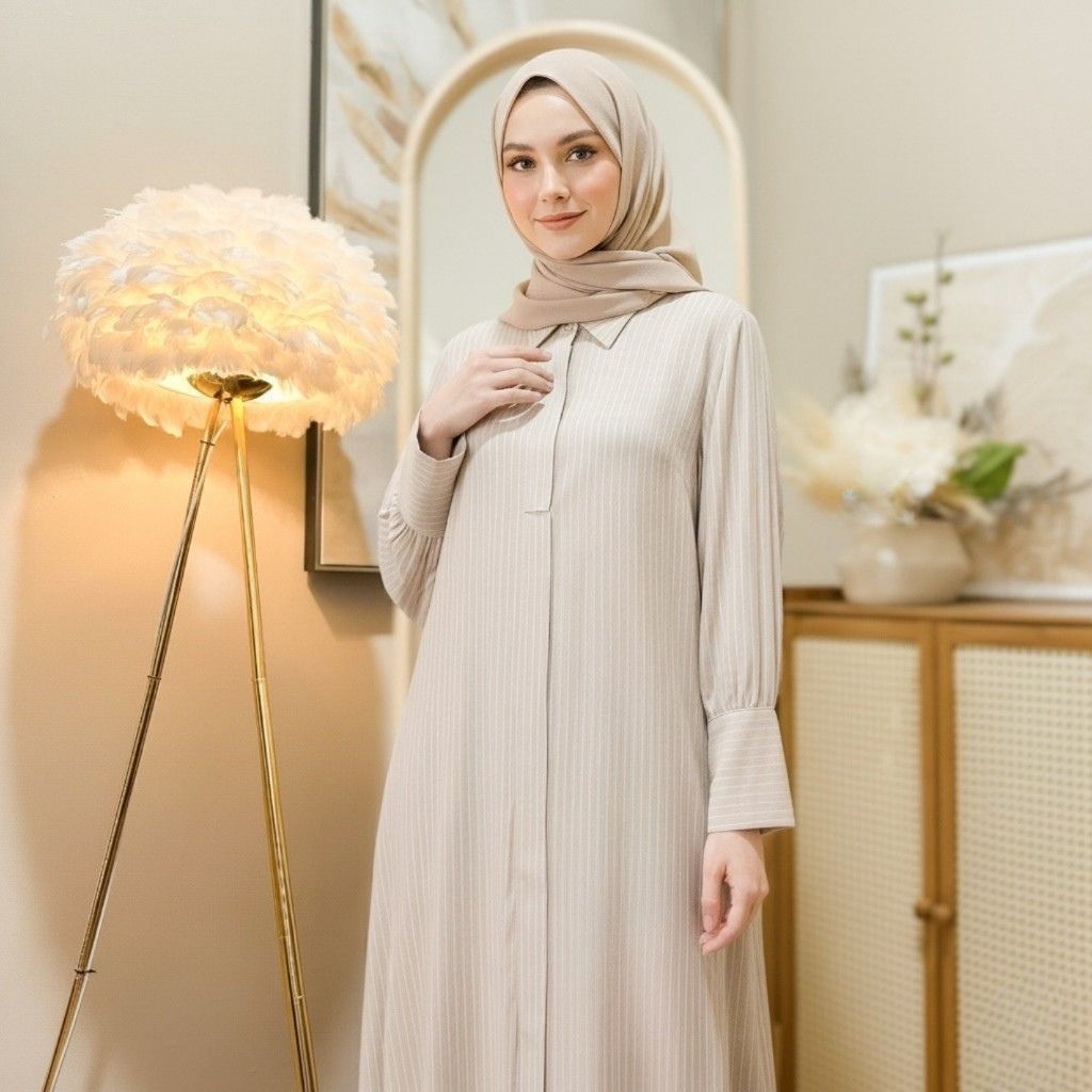 Jual KOHZEN - ZSO DRESS ENYA MODEL GAMIS PANJANG KERAH LENGAN PANJANG ...