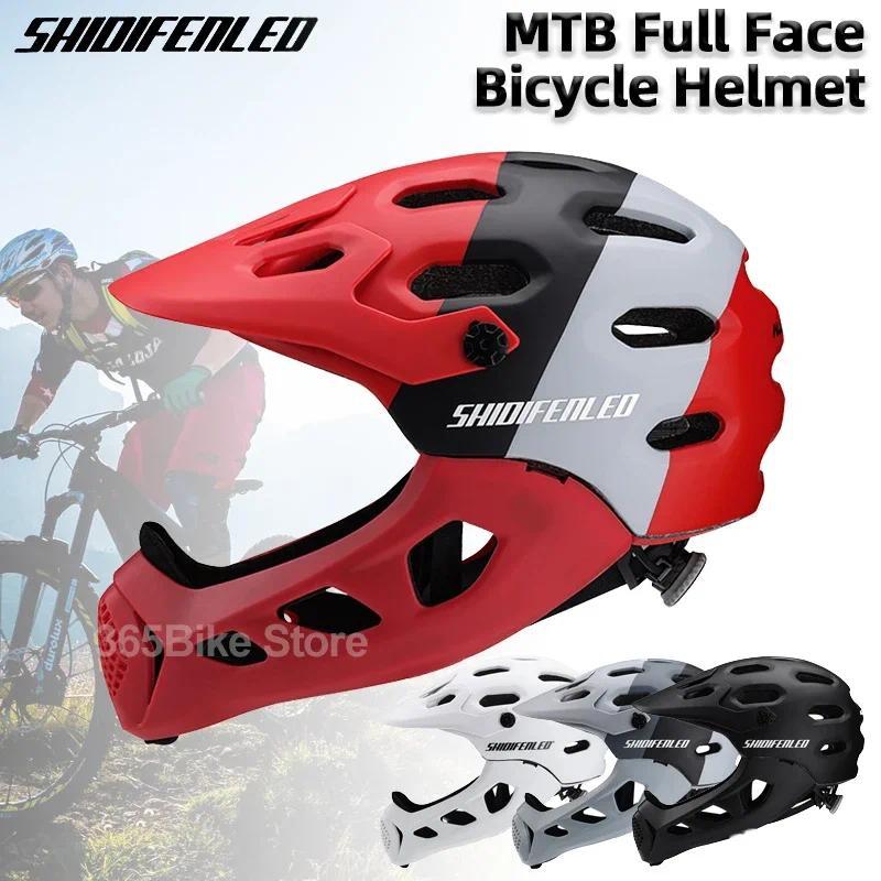 Jual MTB Full Face Helmet Adult DH Downhill Bike Helmet Safety 57-62cm ...