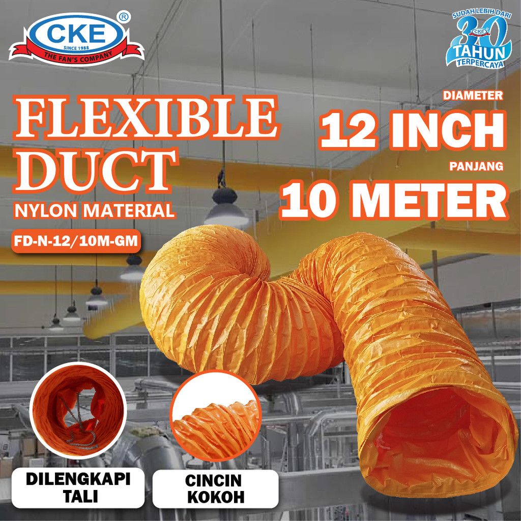 Jual CKE Flexible Duct FD-GM 12 Inch 10 Meter Duct Hose Selang Flexible ...