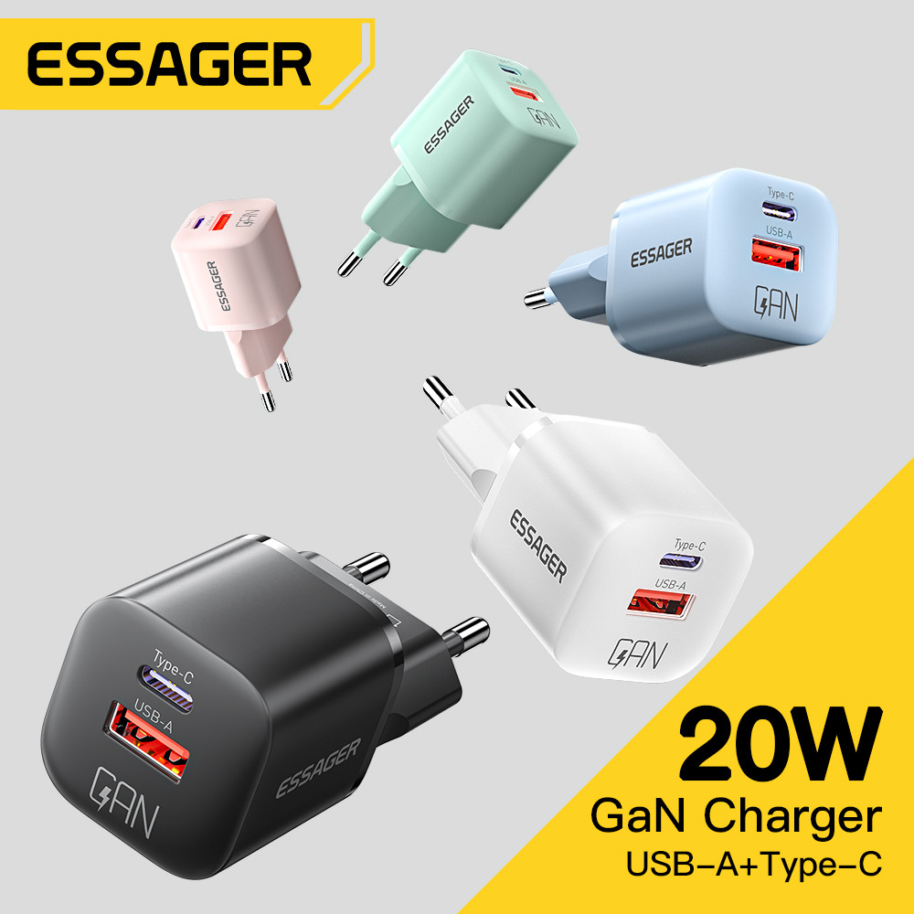 Jual Essager 20W GaN USB Type C arger Fast arge Phone QC 3.0 Quick ...