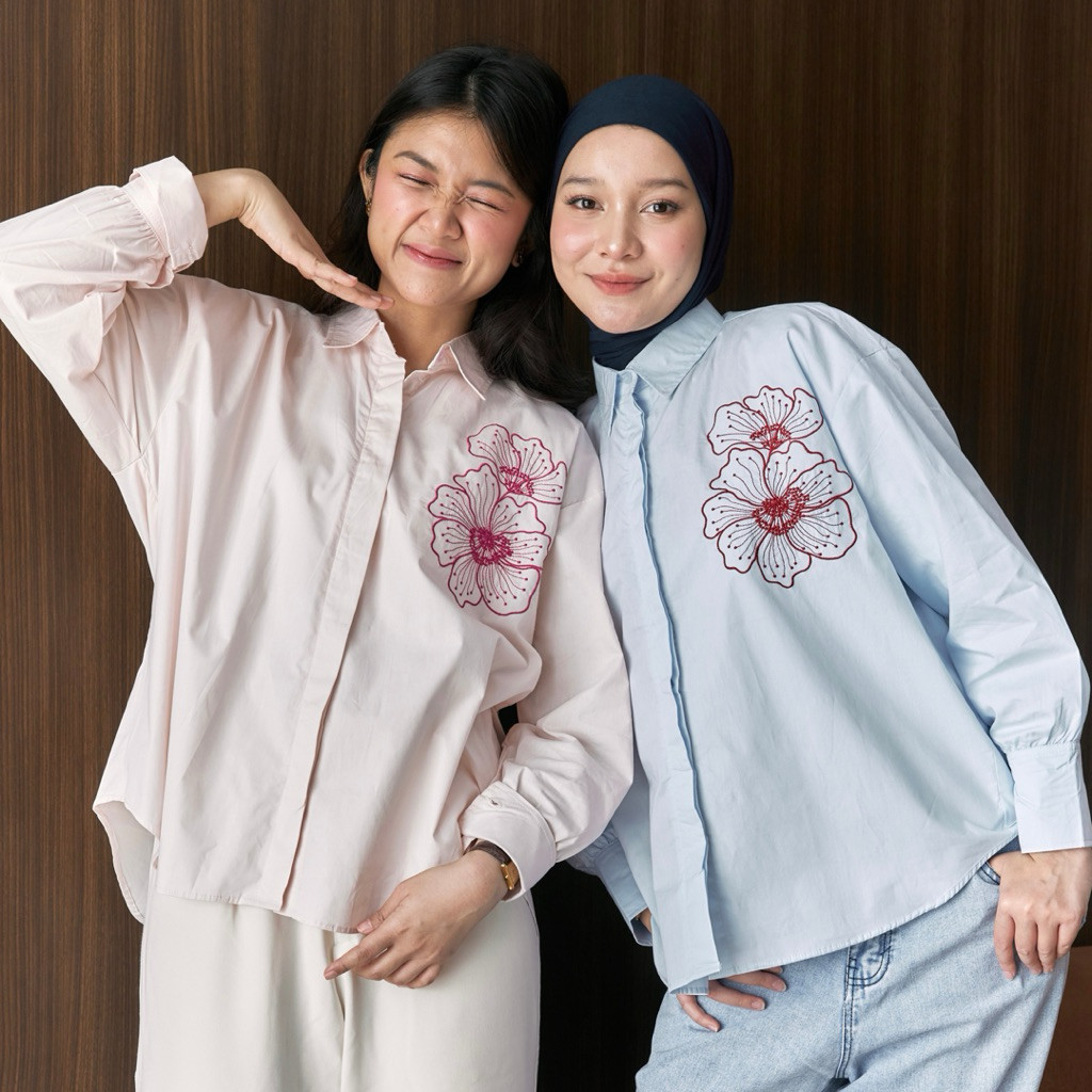 Jual Colarie Long Sleeve Shirt - MYMINOLS | Kemeja Embroidery Premium ...