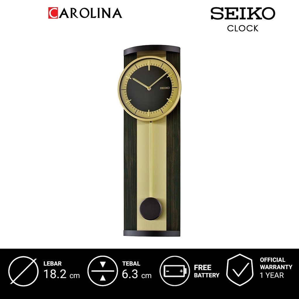 Jual Jam Dinding QXC244G SEIKO Dual Tone Color Dual Tone Dial Pendulum ...