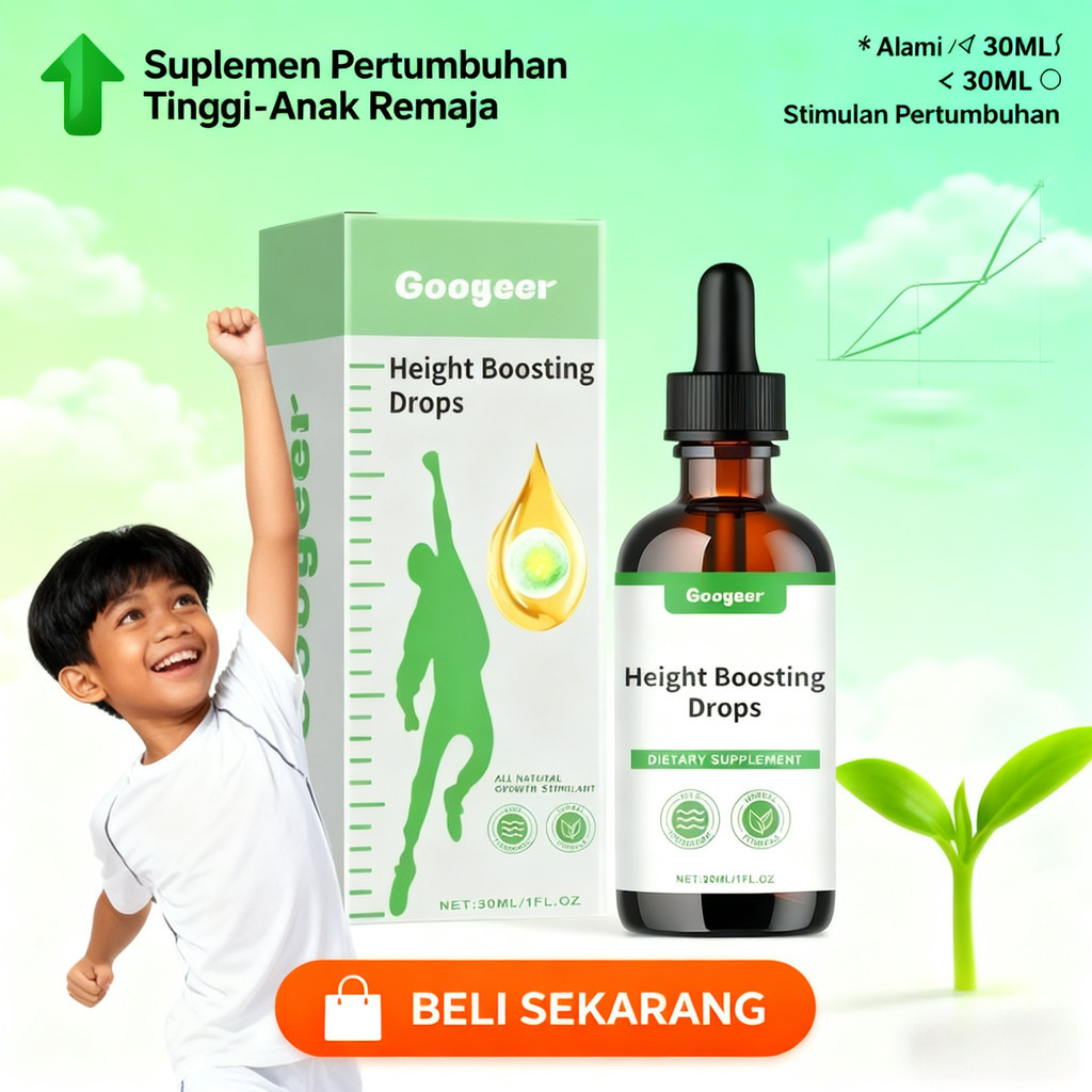 Jual Googeeer Height Boosting Drops - Natural Height Enhancer, Bone ...