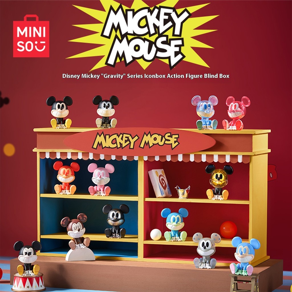 Jual MINISO sney Mickey Smiling Attract Series Iconbox Figure Blind Box ...