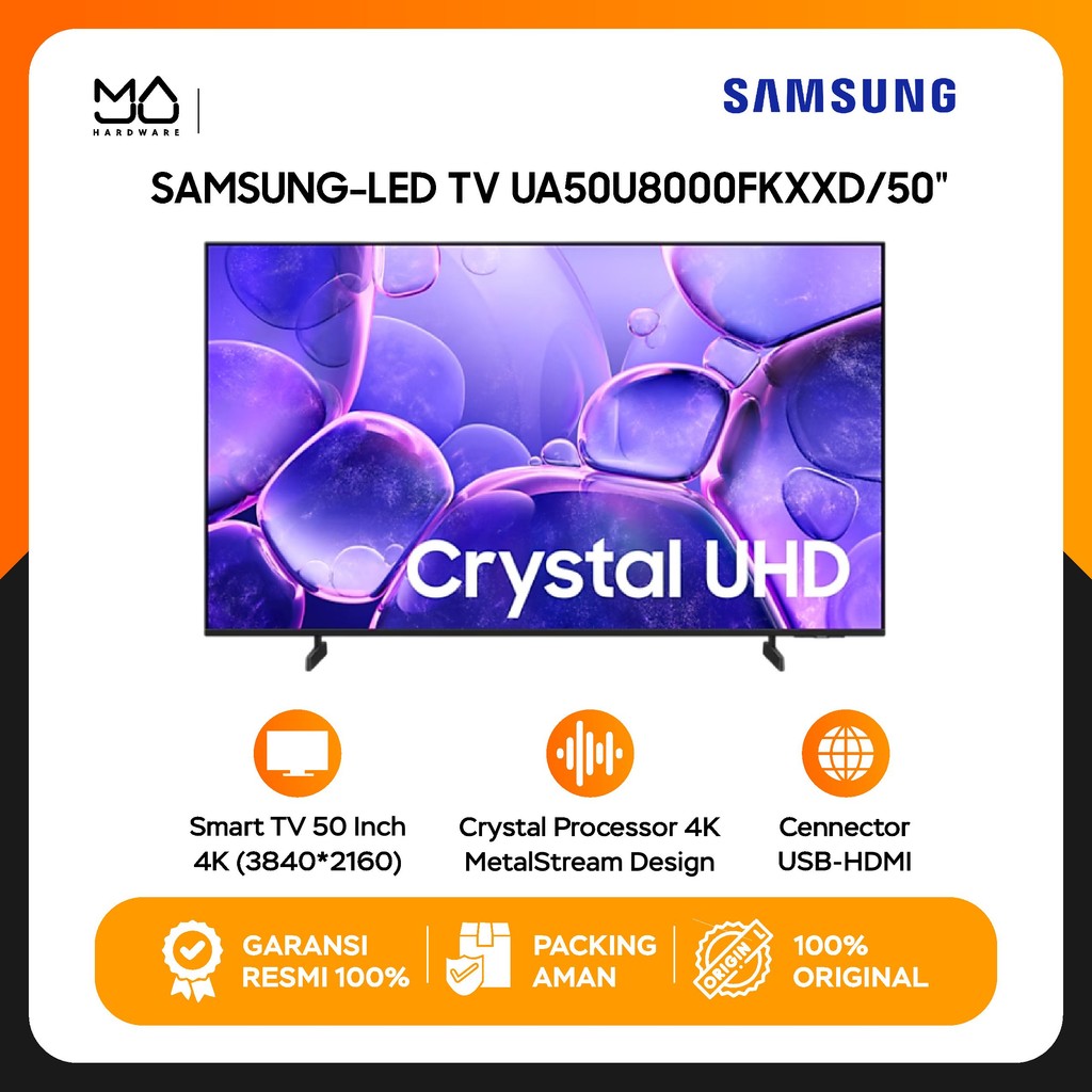 Jual Samsung UA50U8000FKXXD 50" Crystal UHD 4K U8000F Smart TV | Crystal Processor 4K ...