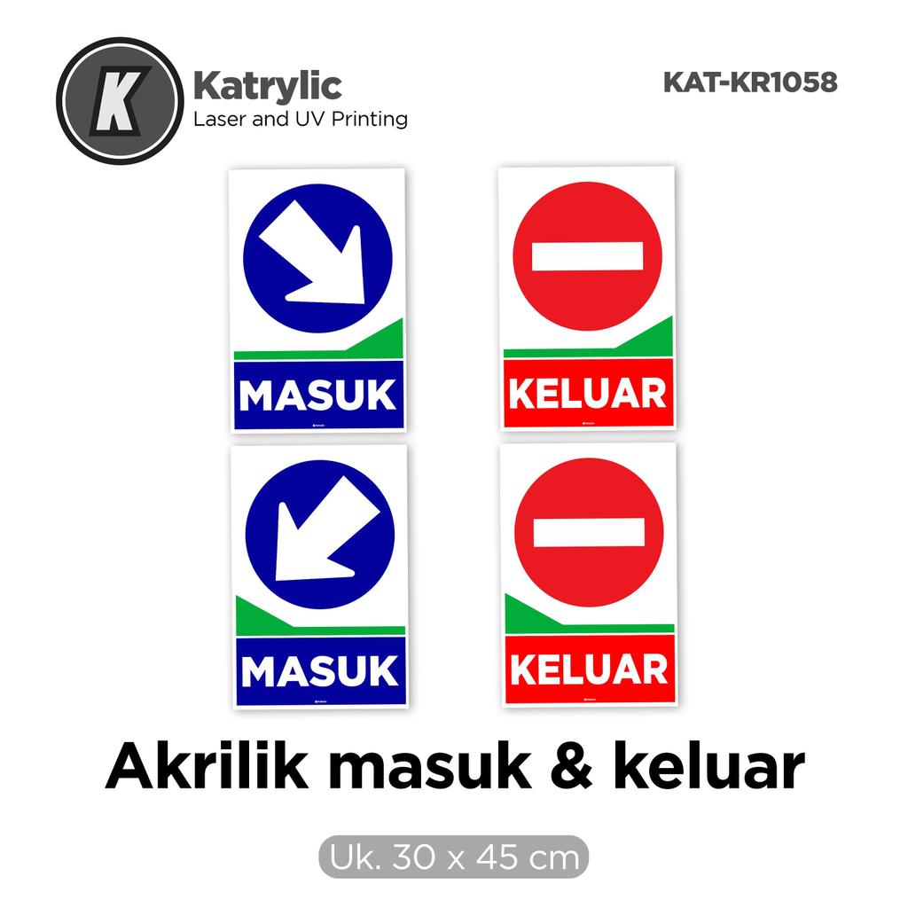 Jual Rambu Lalu Lintas Masuk (In) dan Keluar (Out) Katrylic / 30 x 45 ...