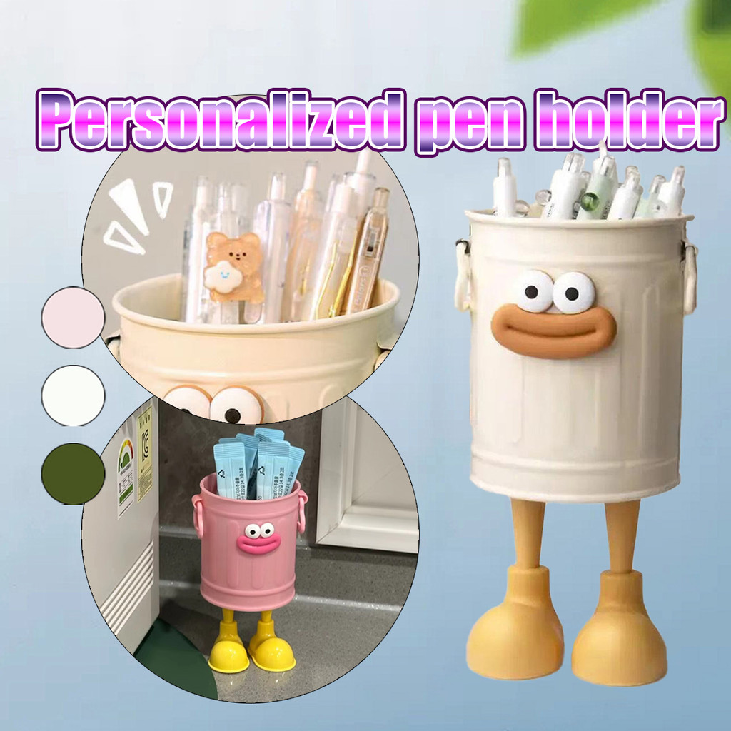 Jual Tempat Pensil Bucket Pen Holder Ember Retro Desk Organizer Tong ...