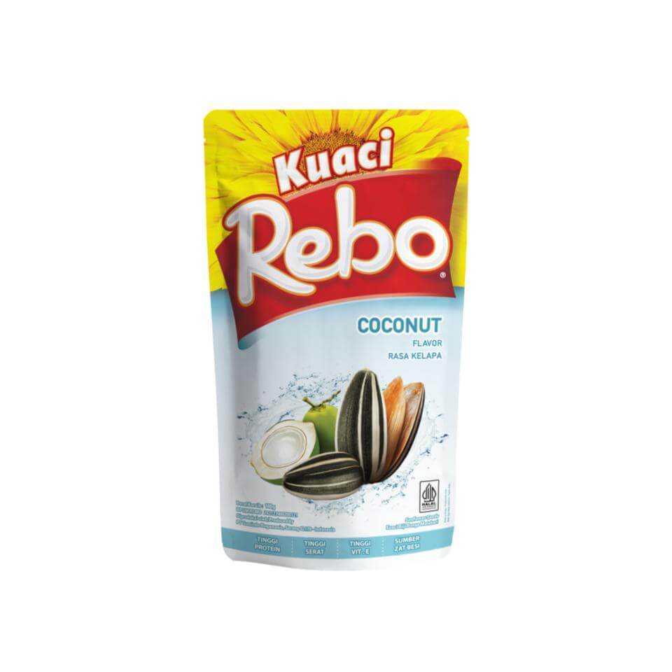 Jual Rebo Snack Kuaci Rasa Coconut 140 gr | Shopee Indonesia