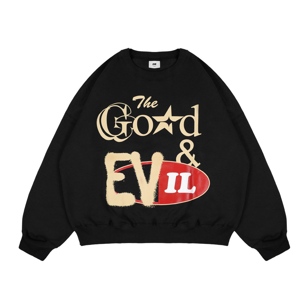 Jual EVIL BOXY CREWNECK - GOODAND G25 BLACK | Shopee Indonesia