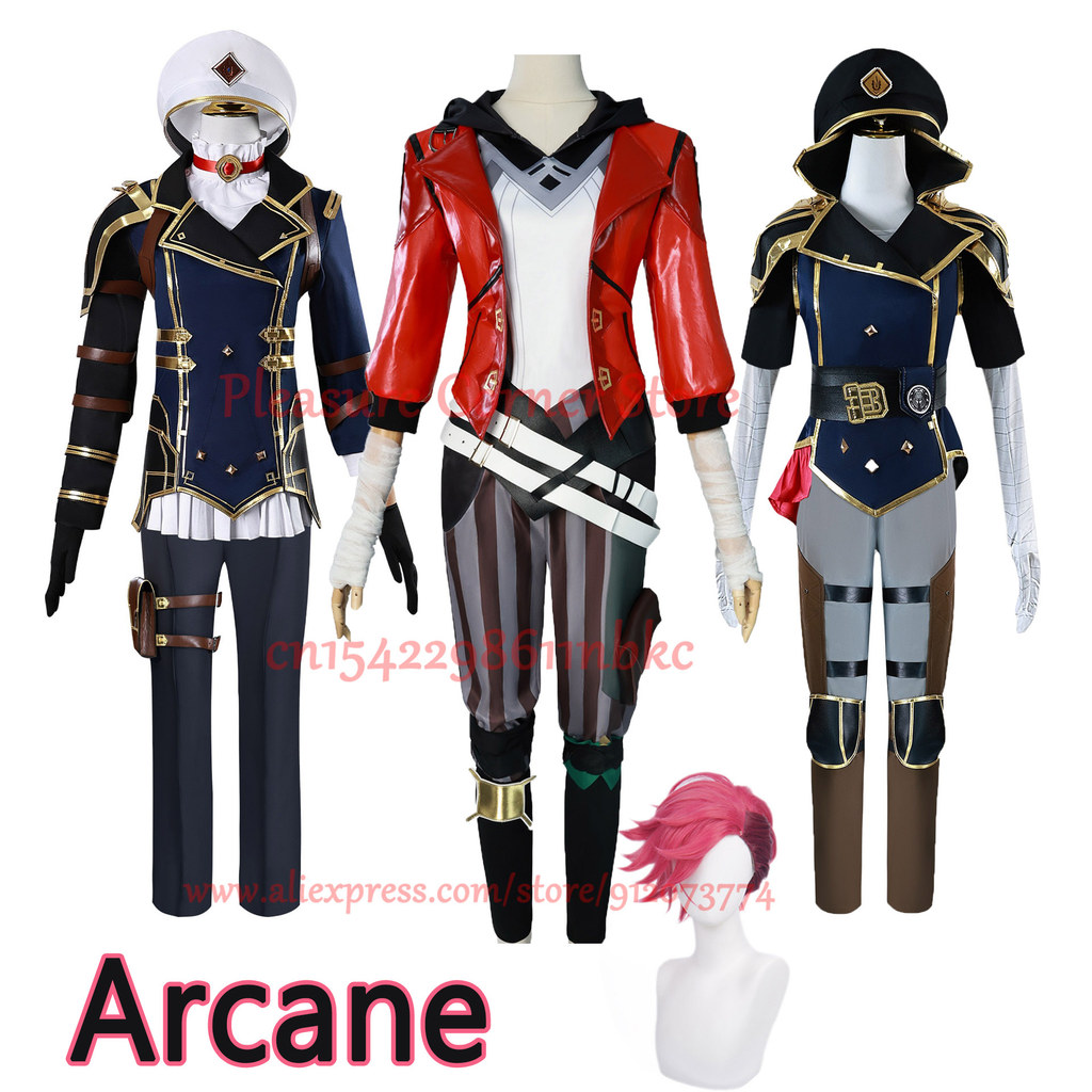 Jual In Stock Arcane Caitlyn Kiramman Cosplay Costume Anime LOL Arcane ...
