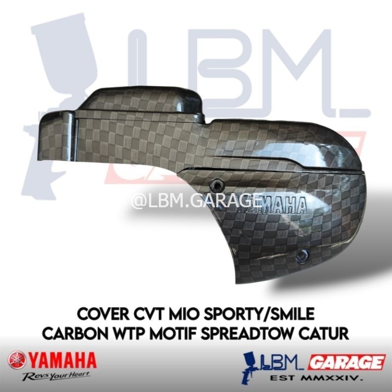 Jual Cover Cvt Mio Karbu Sporty/Smile/Garnis Carbon WTP Motif Spreadtow ...