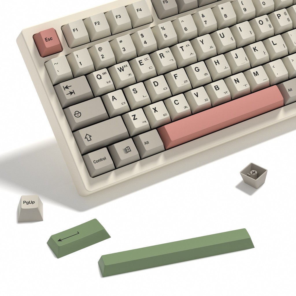 Jual KBDiy 140 Keys PBT Keycap Custom Retro Korean GMK 9009 Keycaps for ...
