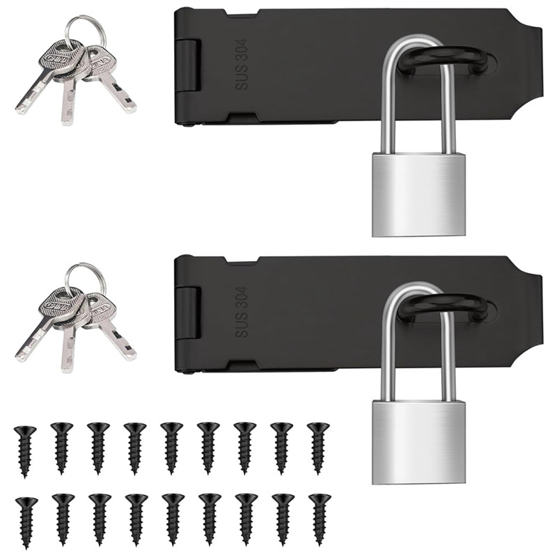 Jual TKOH-Padlock With 1.5" Long Shackle, 2 Sets 5 Inch Stainless Steel ...