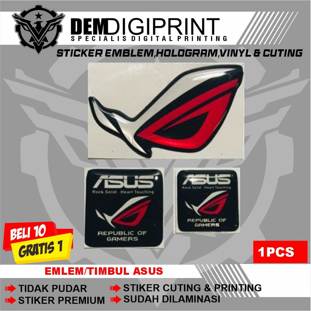 Jual Stiker ASUS ROG Stiker Emblem Timbul Lentur Terlaris | Shopee ...