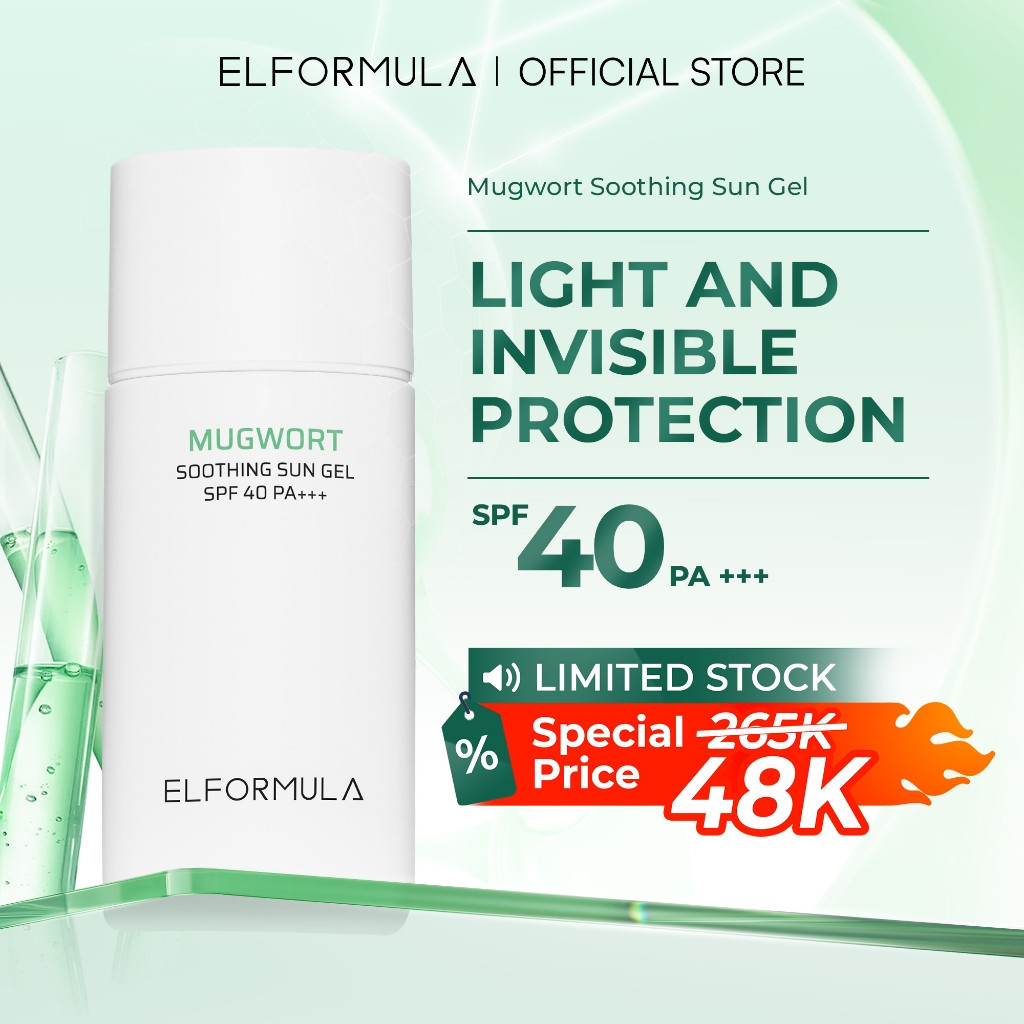 Jual TURUN HARGA ELFORMULA Mugwort Soothing Sun Gel SPF 40 PA ...