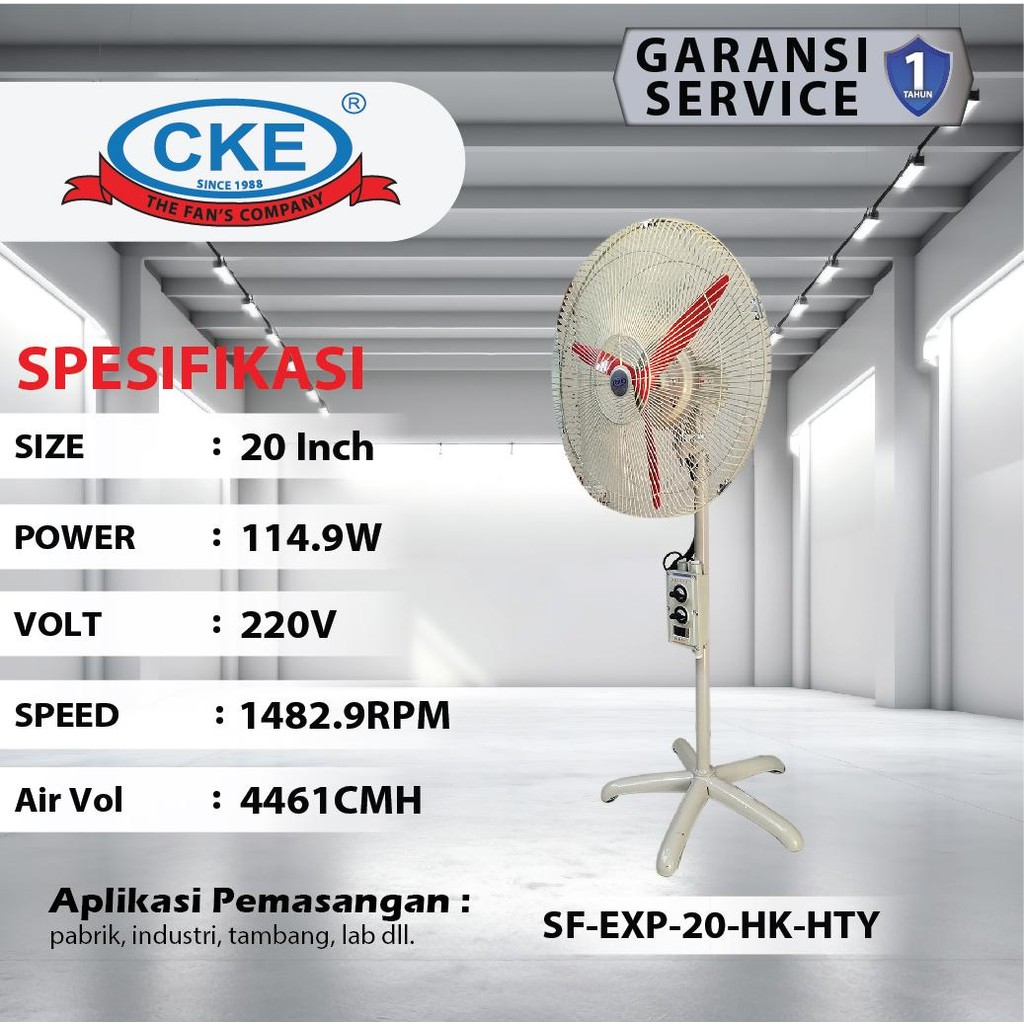 Jual Stand Fan Explosion Proof 20" Inch CKE Kipas Angin Berdiri ...
