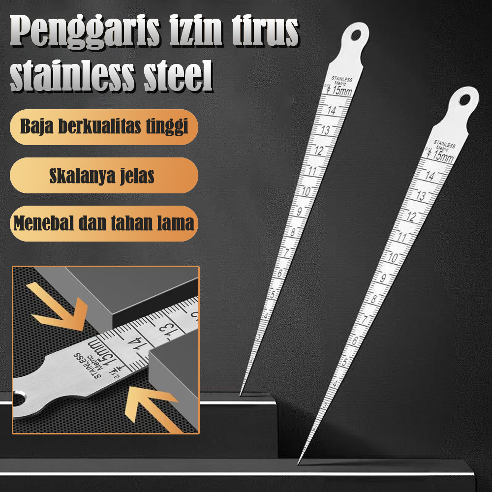 Jual 2PCS/Set 15 CM Taper Gauge Penggaris Presisi Taper Lancip ...