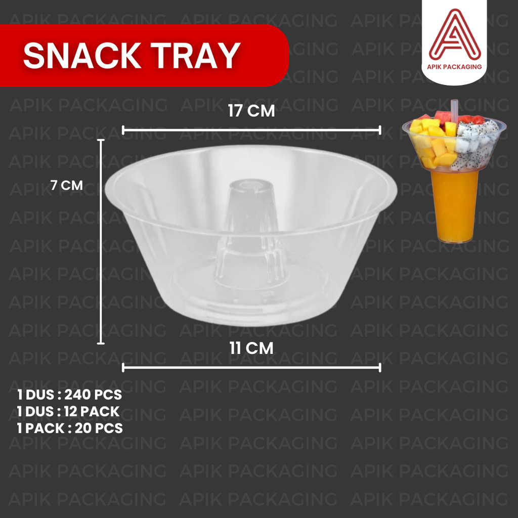 Jual SNACK TRAY UNTUK CUP GELAS VIRAL UKURAN DIAMETER 17 CM ISI 20 PCS ...