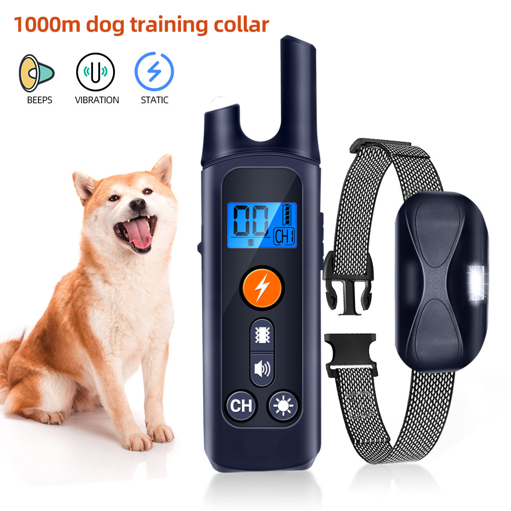 Jual 1000m Electric Dog Training Collar Pet Remote Control Anti Barking ...