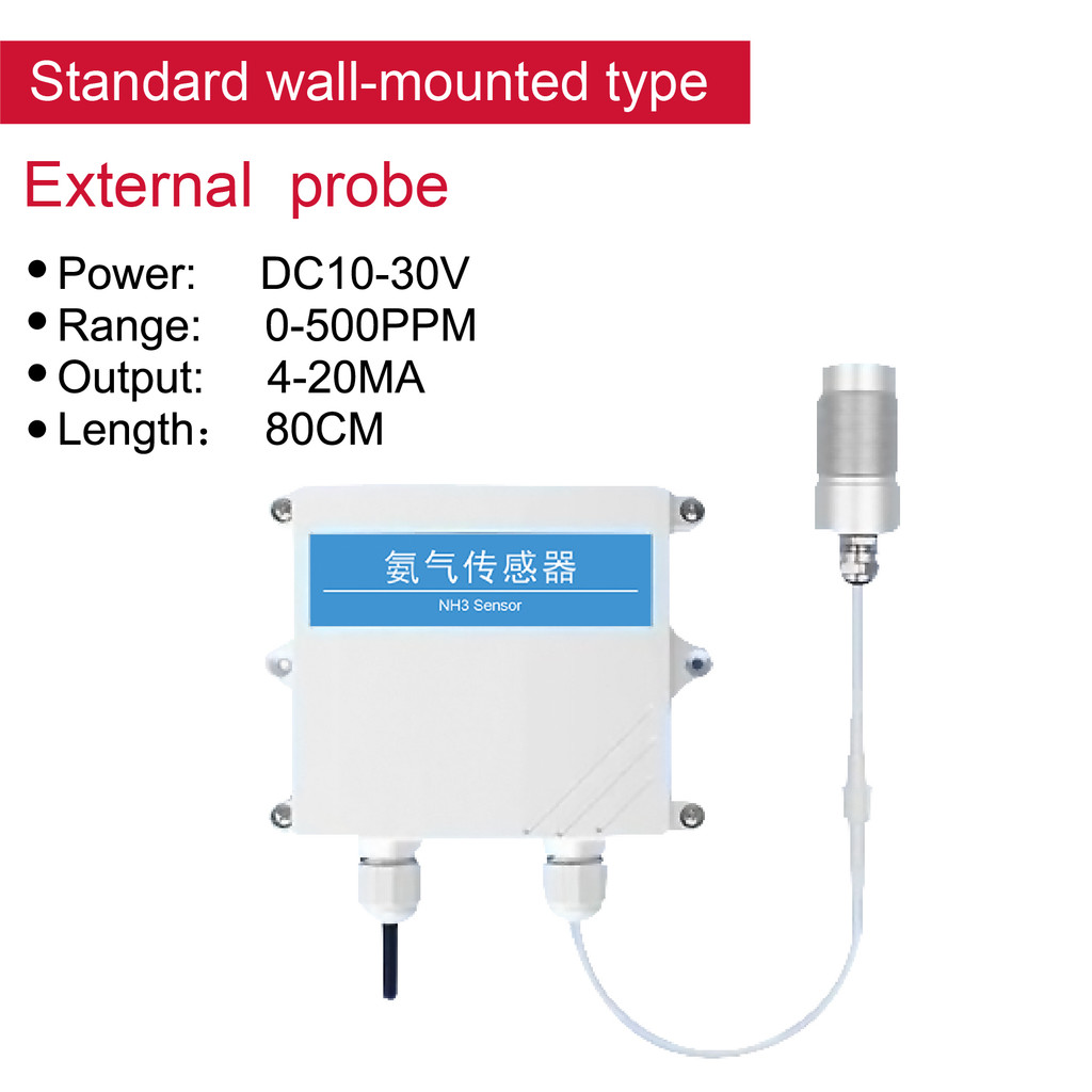 Jual Wall Mounted NH3 Ammonia Gas Sensor Temperature Humidity Detector ...