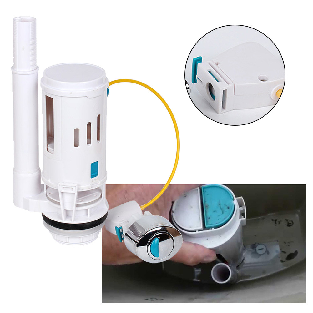 Jual ABS Material Toilet Cistern Dual Flush Valve Push Button, 27 5cm ...