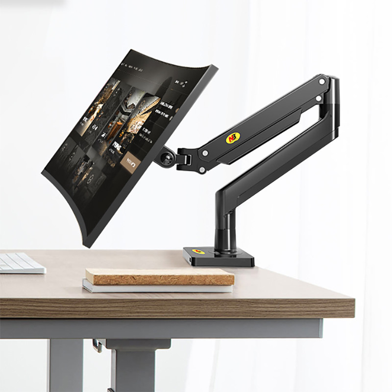 Jual Gas Spring Arm 22-40 inch Curved Arc Screen Desktop Monitor Holder ...