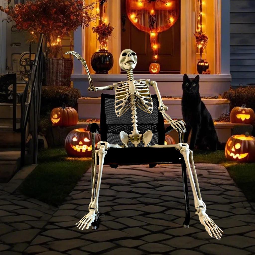 Jual Halloween Realistic Body Bones Life Size Human Skeleton With ...