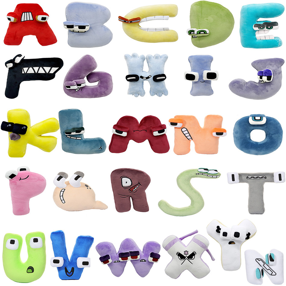 Jual Alphabet Lore Plush Toys A-Z Doll Kawaii 26 English Letters ...