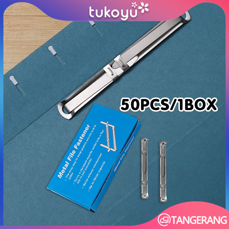 Jual Paper Fastener Metal 50 Pcs Pengikat Kertas Dokumen Map Amplop ...