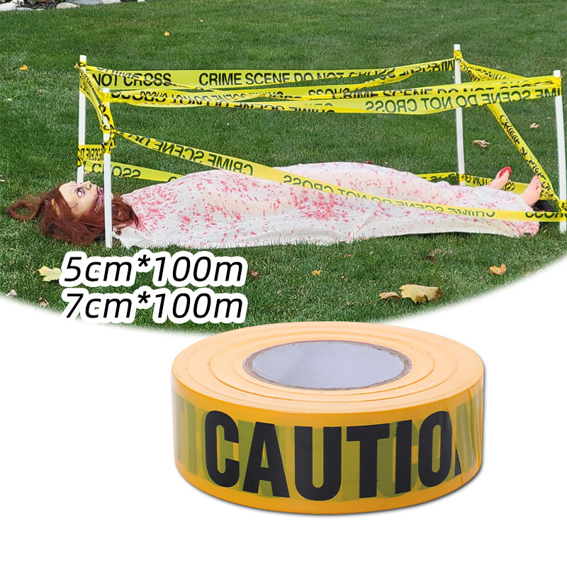 Jual 100m Police Line Hitam Kuning /" CAUTION "/ Garis Proyek Safety ...