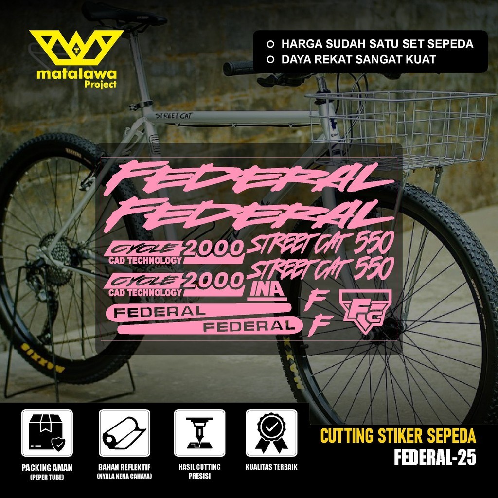 Jual STIKER Premium FEDERAL Cutting Sticker Sepeda FEDERAL Street Cat ...
