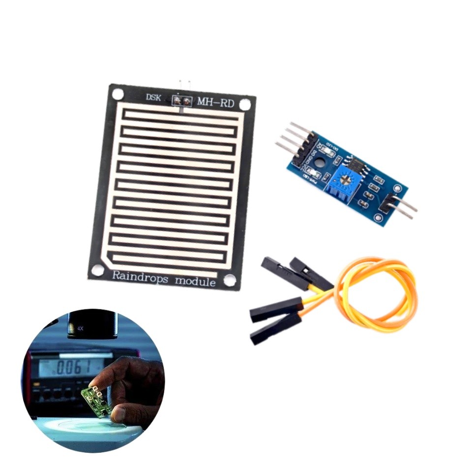 Jual Monitor Weather Sensor Relay Board LM393 Rain Foliar Leaf Moisture ...