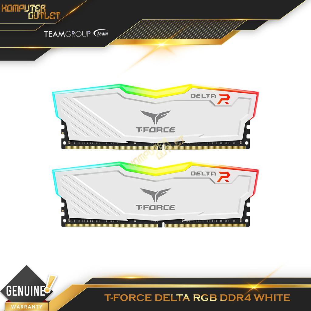 Jual Team Delta RGB White DDR4 32GB Kit (2x16GB) 3600 Mhz CL18 Ram ...