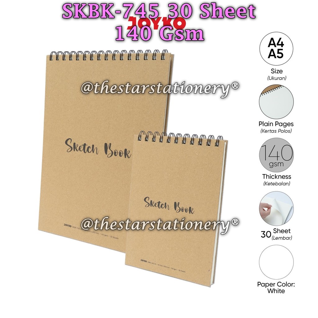 Jual (1 Biji) GABUNGAN Sketch Book JOYKO SKBK-745 Buku Sketsa Gambar ...