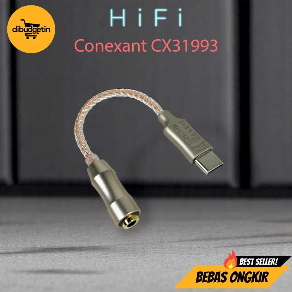 Jual Kabel USB Type C ke 3.5mm Adaptor HiFi DAC Conexant CX31993 Chip ...