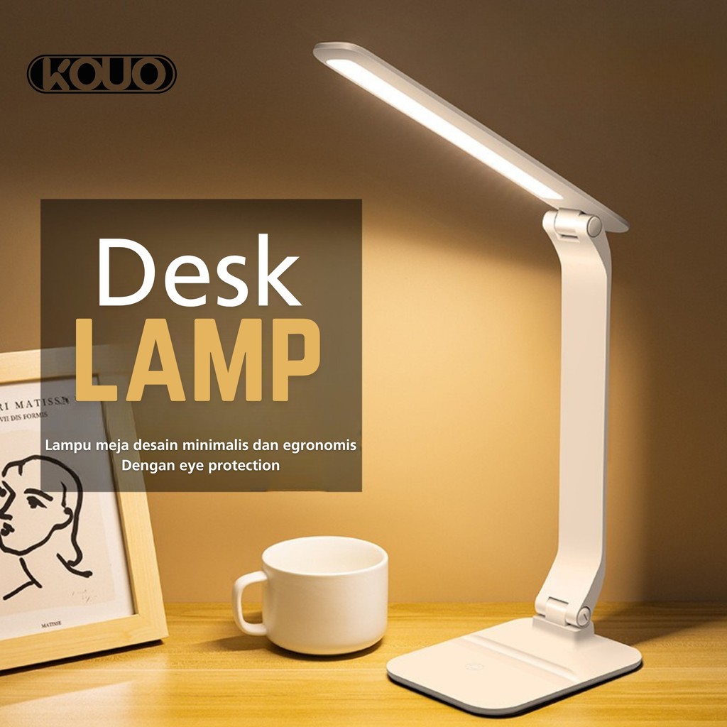 Jual KOUO Lampu Meja Belajar/Kerja Desain Minimalis Dengan Pengecasan ...