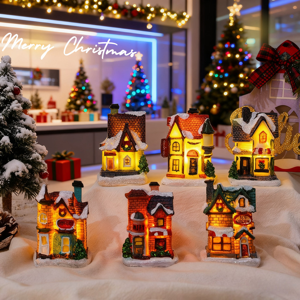 Jual Rumah Natal LED Miniatur Christmas / Hiasan Dekorasi Natal / LED ...