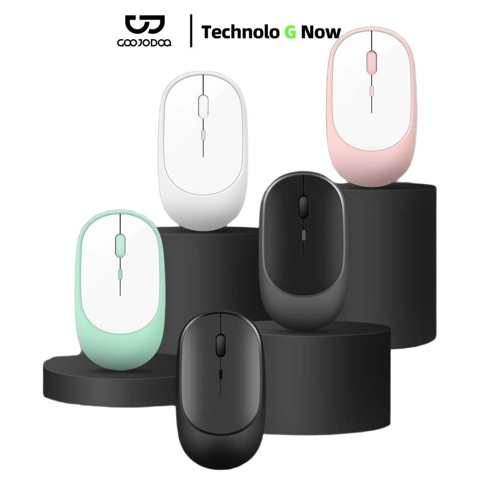 Jual GOOJODOQ Wireless Mouse with Bluetooth 4.0 USB Mouse 3 Adjustable ...