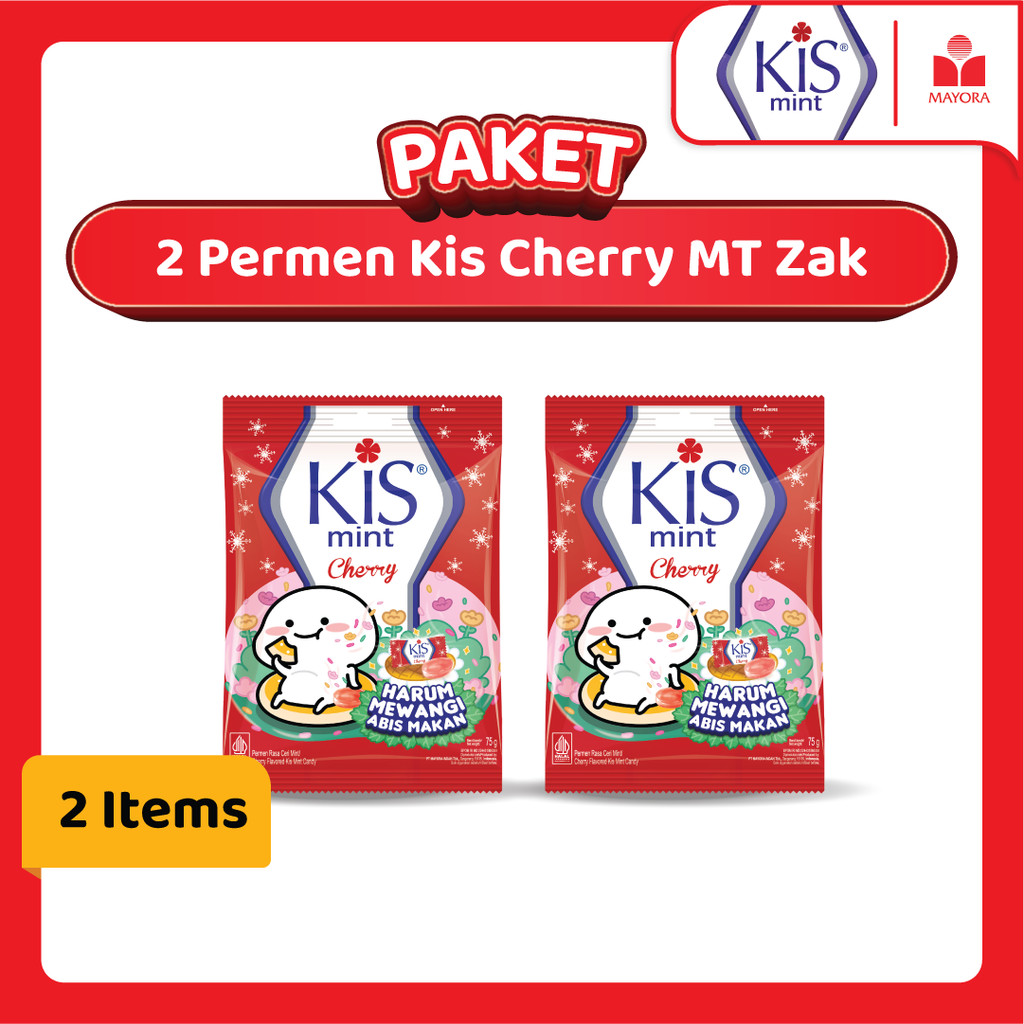 Jual Paket 2 Permen Kis Cherry MT Zak | Shopee Indonesia