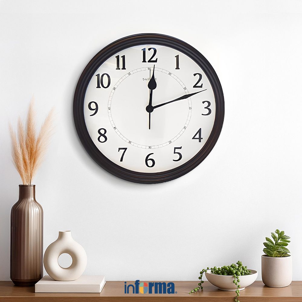 Jual Informa 46 cm Jam Dinding 460A2 - Cokelat Wall Clock Jam Tembok ...
