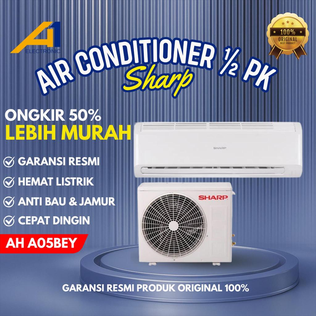 Jual AC Sharp 0.5 PK AH-A05BEY Turbo Cooling Low Watt Freon R32 Garansi ...