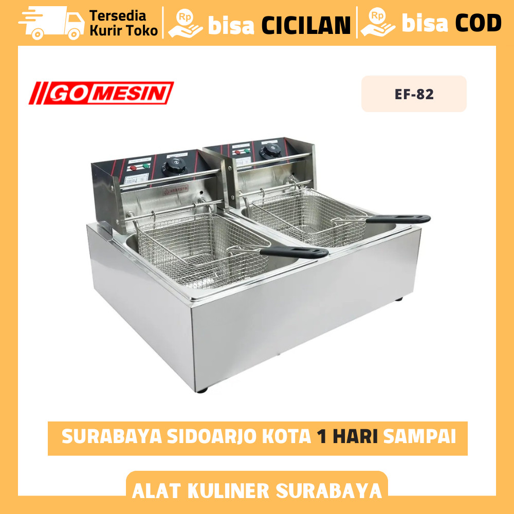 Jual Deep Fryer Listrik Gomesin EF-82 Electric Deep Fryer 2 Tank ...