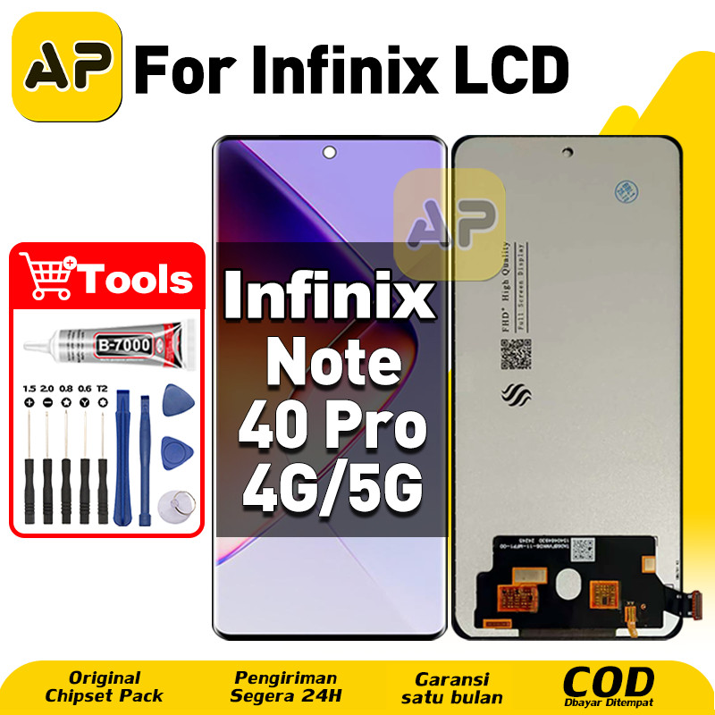 Jual LCD Infinix Note 40 Pro 4G 5G X6880 hp Layar Sentuh Fullset Glass ...
