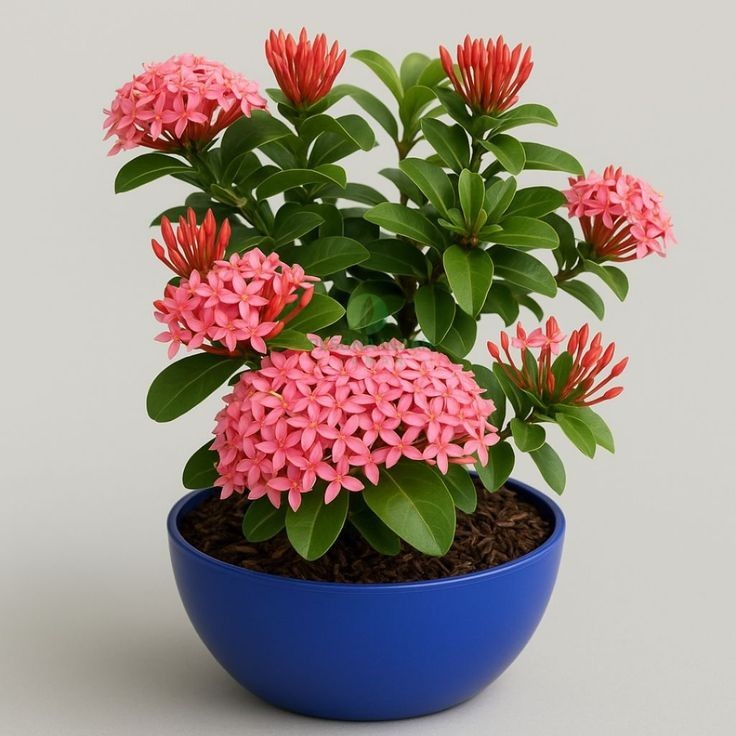 Jual Tanaman Hias Bunga Asoka Pink Sudah Berbunga Ixora Soka Pagar ...