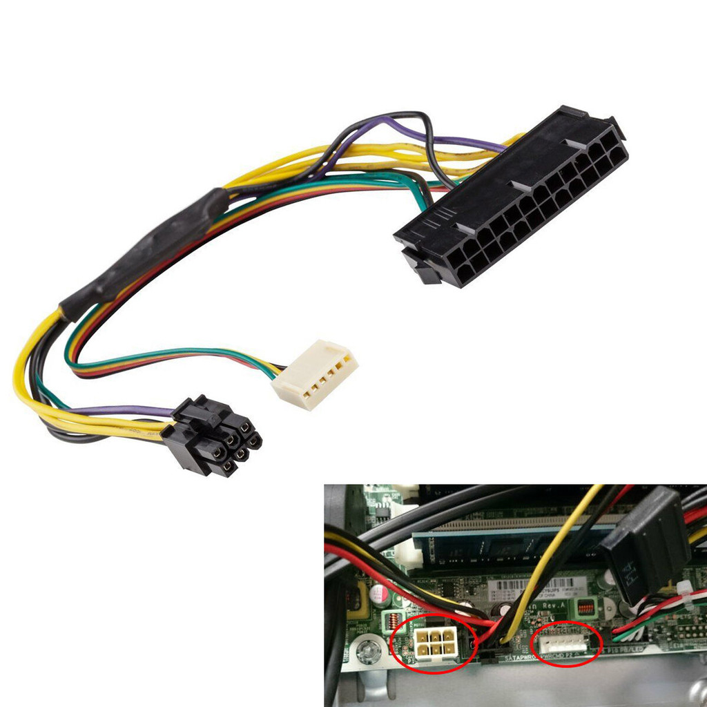 Jual Kabel PSU ATX 24Pin to 6Pin - 6 Pin (2 Port 6Pin) Adapter Cable ...