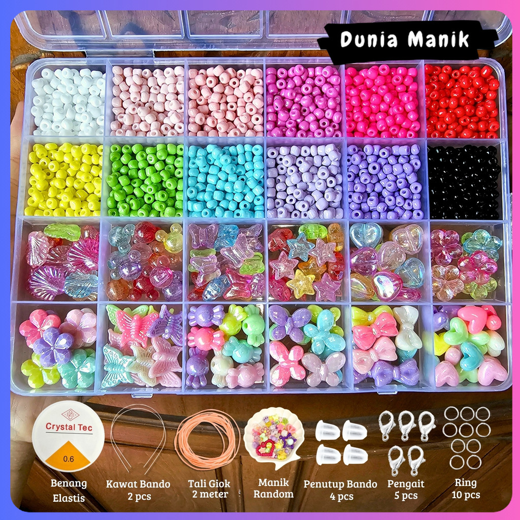 Jual Dunia Manik - DIY Craft Kit Gelang Manik Manik Aesthetic - Manik ...