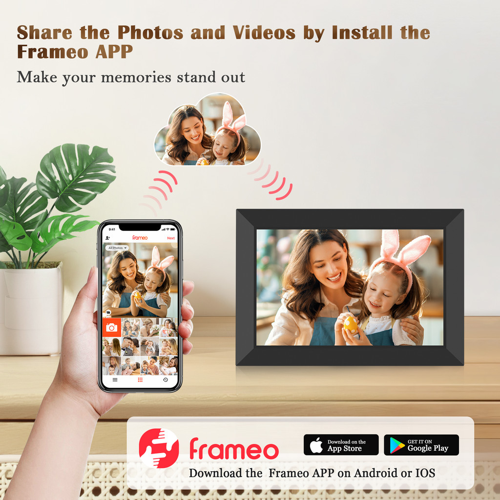 Jual 32G FRAMEO 10.1 Inch Smart WiFi Digital Photo Frame 1280x800 IPS ...